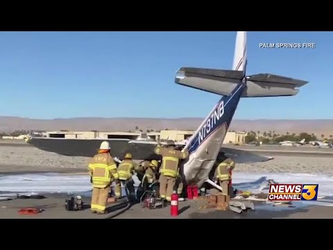 Small plane crash at Palm Springs International Airport