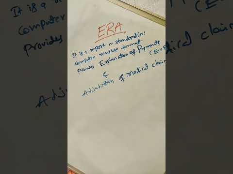 ERA IN MEDICAL BILLING  #ushealthcare #medicalbilling #claim #english #rcm #electronic #provider