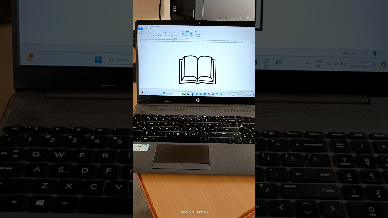 BOOK 📖 Wordpad symbol Shortcut Key #computer #wordpad #shorts