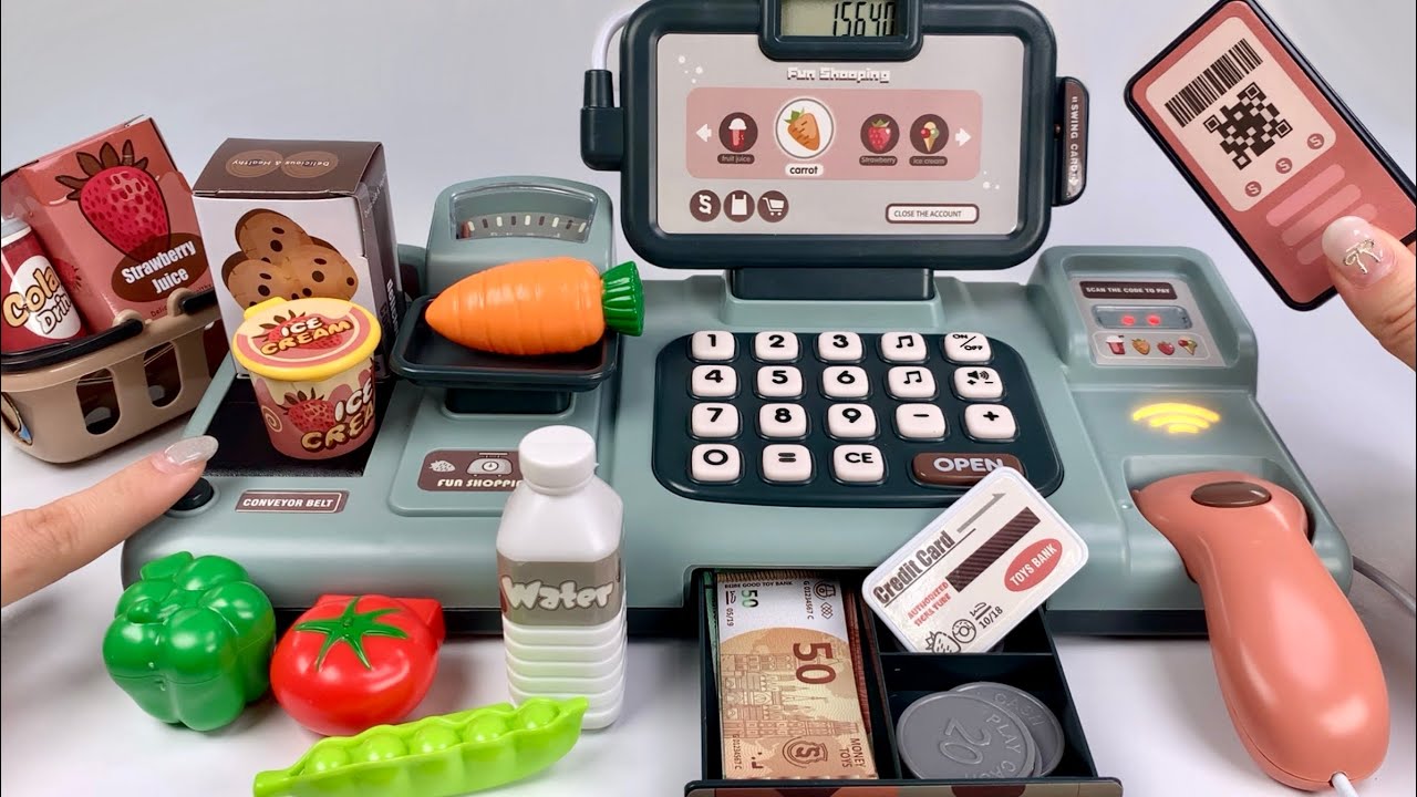 [🐰toy asmr🐰] Automatic Cash Register PlaySet ASMR Satisfying with Unboxing No Talking | Review Toys