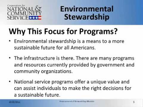 Overview of the Environmental Stewardship Focus Areas
