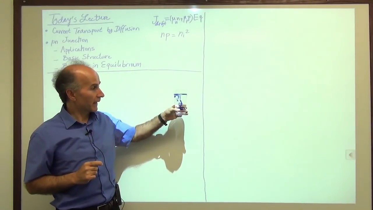 Razavi Electronics 1, Lec 3. Diffusion, Intro. to PN Junction