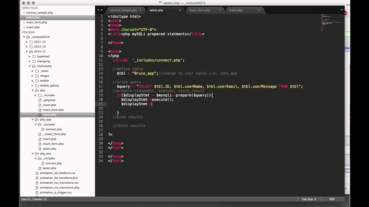 Part 2. php-mysqli: select