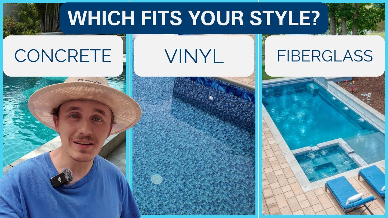 Which pool type is best? Concrete vs Vinyl vs Fiberglass!