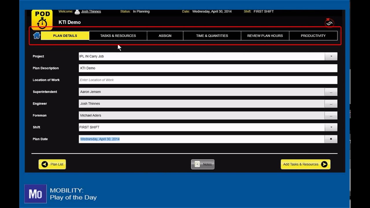 InEight Mobility Apps Demonstration