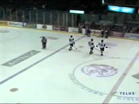 Jimmy Oligny Hit on Randy Gazzola Oct 17, 2012