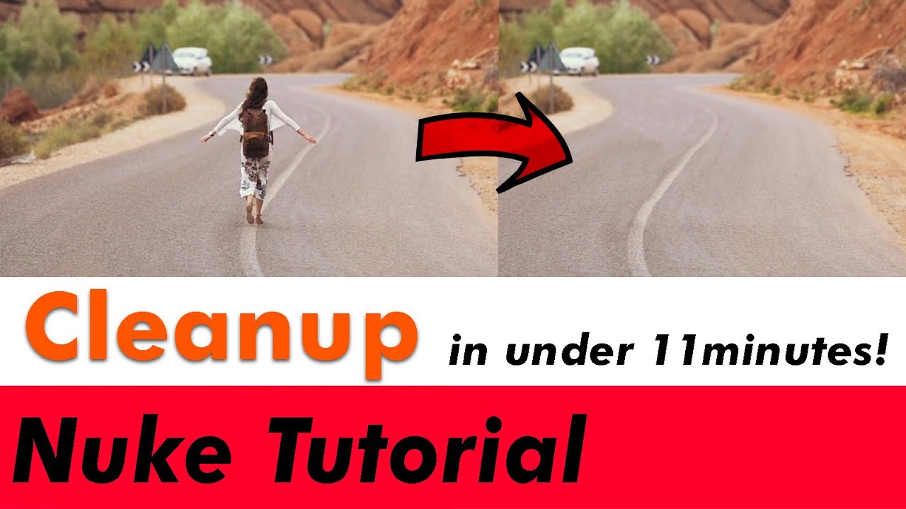 Nuke Tutorial | Nuke Cleanup Method | Using Rotopaint and Camera Tracking Method