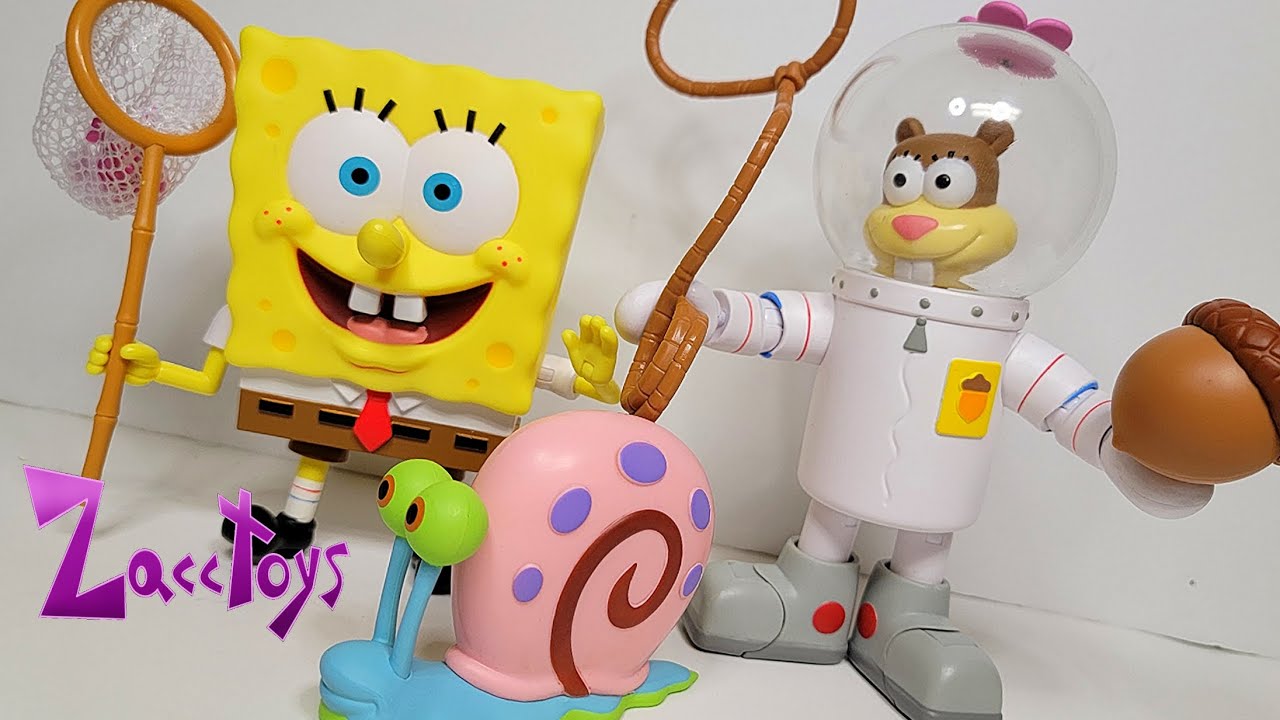 Super7 Ultimates Nickelodeon SpongeBob SquarePants and Sandy Cheeks Action Figure Review!