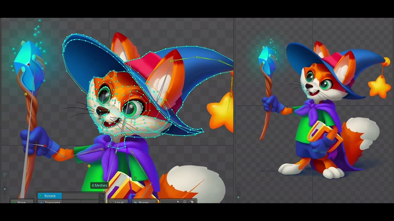 Spine 2D Character Animation Fox