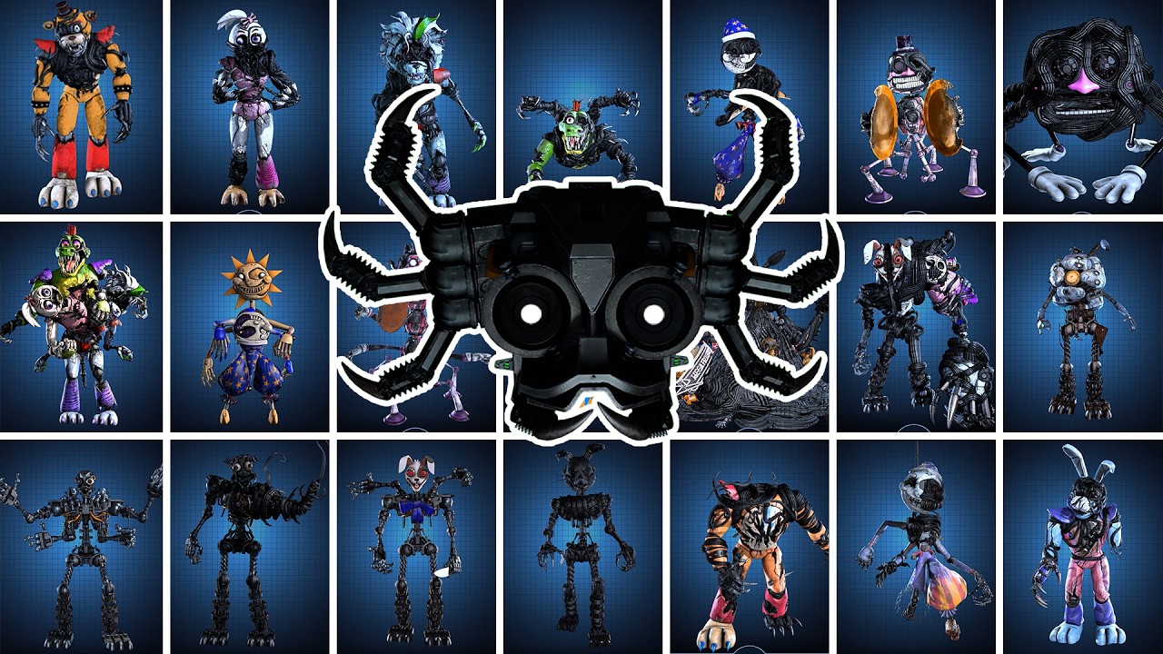 FNAF Security Breach Amalgamation & Parasite Jumpscare & Workshop Animations