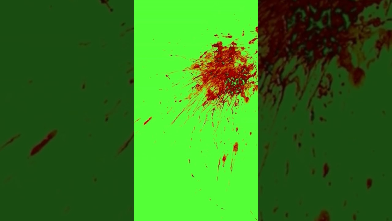Blood Splatter chroma Key HD