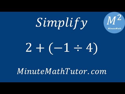 Simplify 2+(-1/4)