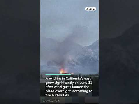 Wind Gusts Propel Wildfire in Eastern California, Prompting Evacuations