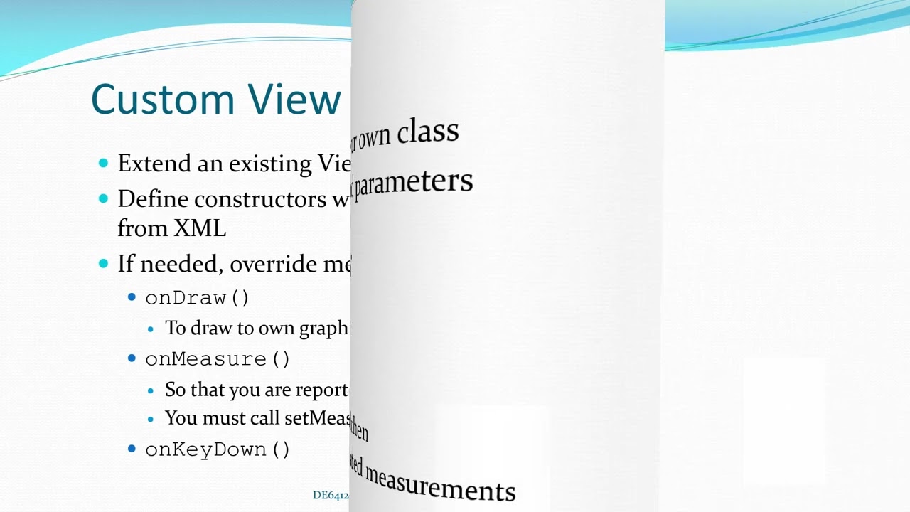 DE6412 Android Programming 13 -  Custom View