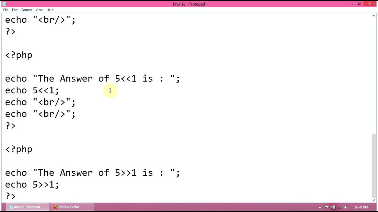 PHP Tutorial : All Bitwise Operators in PHP with example