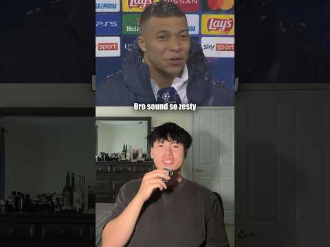 Mbappe talking in French vs talking in English
