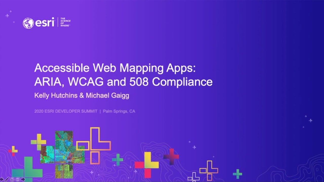 Accessible Web Mapping Apps: ARIA, WCAG and 508 Compliance