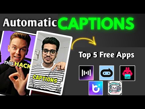 Top 5 Best Free (Ai) Captions & subtitles Generator apps|| Add subtitles and captions