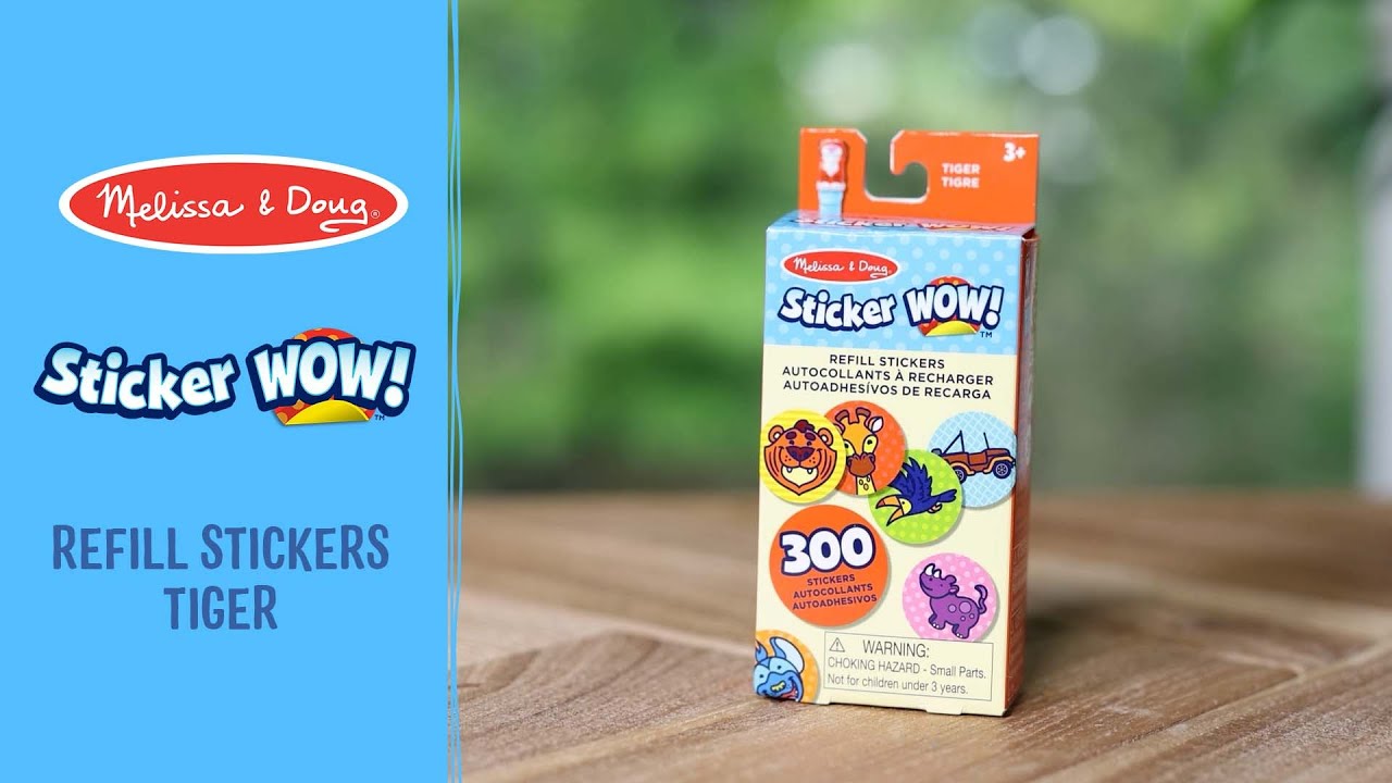 Melissa & Doug Sticker WOW!™ Refill Stickers – Tiger (Stickers Only, 300+)