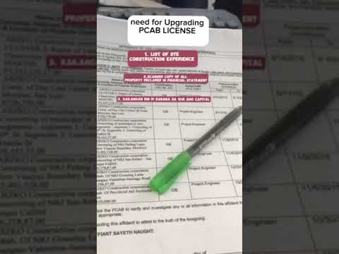 PCAB UPGRADING REQUIREMENTS #pcab