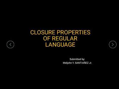 CLOSURE PROPERTIES OF REGULAR LANGUAGE