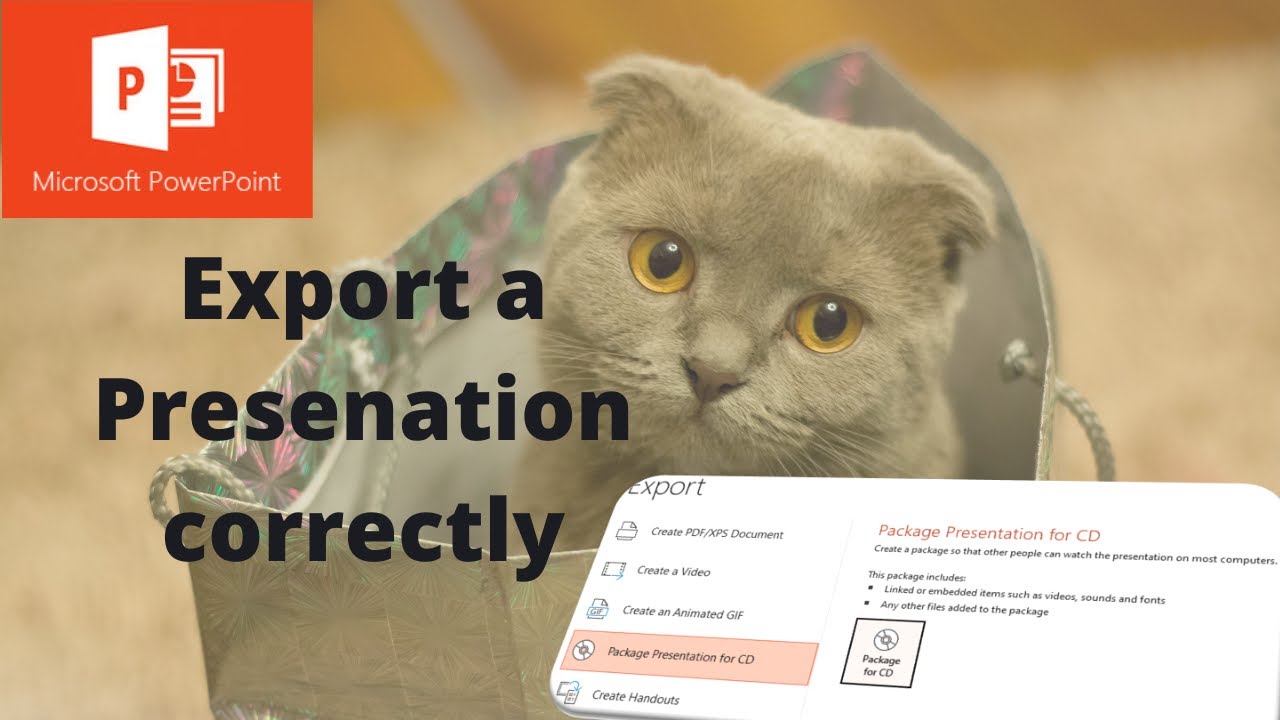 This video explains how to export a presentation correctly
