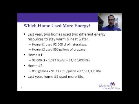 Physical Units of Energy Resources and Calculations
