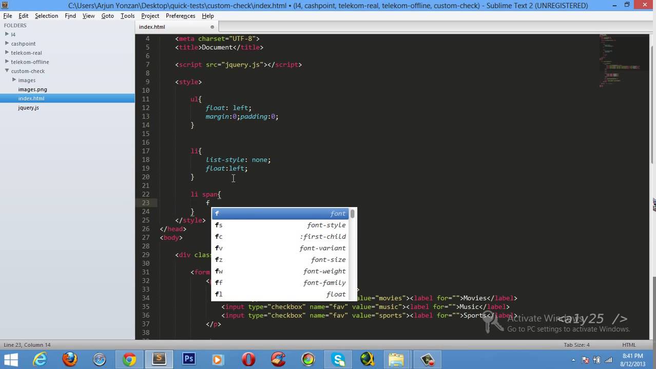 Custom Form Checkboxes UI with jQuery javaScript 720p