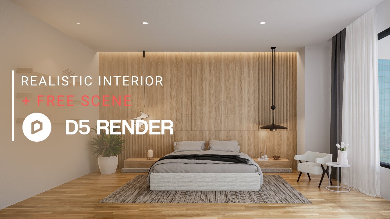Realistic Interior Render with D5 Render | Bedroom 211 |  Downloadable Project File Included