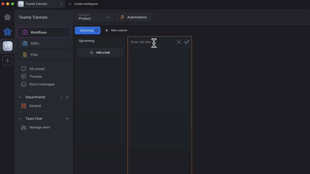 Teamly: Create Custom Workflows