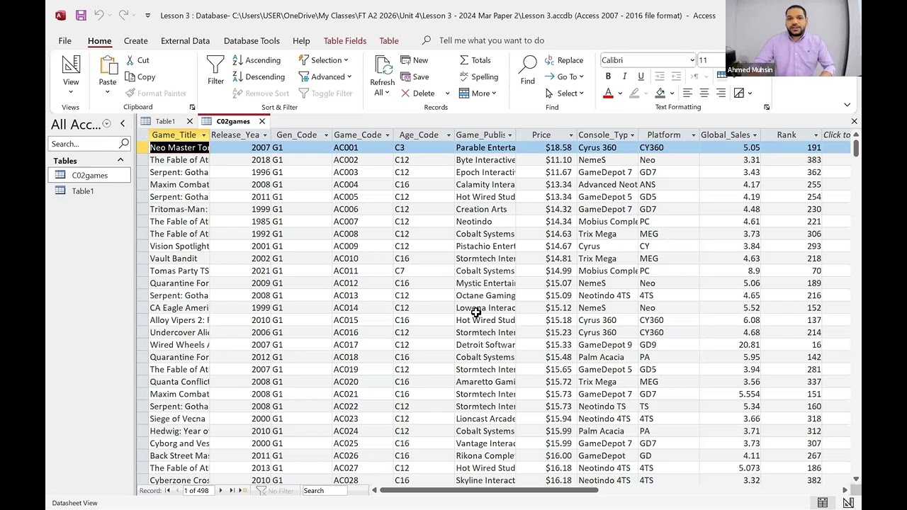 Lesson 12 – Unit 4 – Databases - Edexcel IAL IT (Preparing for 2026 Exams)