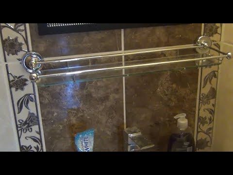 Swirl Henley Classic Bathroom Glass Shelf