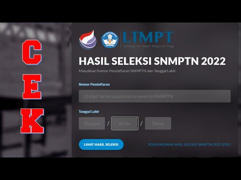 CARA CEK PENGUMUMAN SELEKSI SNMPTN 2022