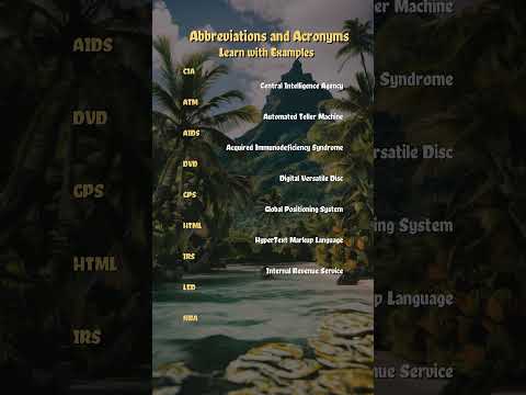Abbreviations and Acronyms Lesson 2
