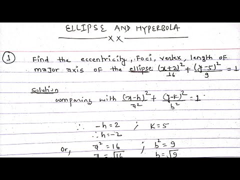 Find the eccentricity,foci,vertex of the ellipse||find the eccentricity,foci,vertex of the hyperbola
