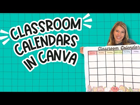 Create Your Own Bulletin Board Giant Classroom Calendar for FREE in Canva for Classroom Decor