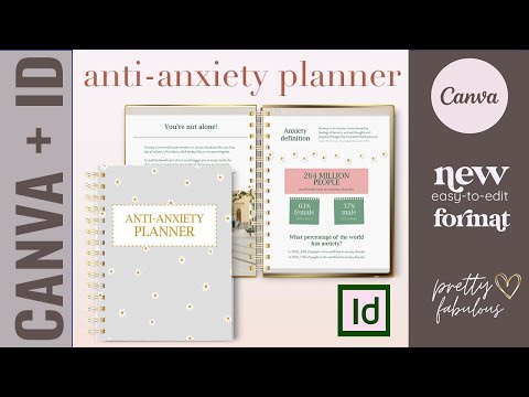 NEW Template Anti-Anxiety Planner - Available in both CANVA and Adobe InDesign