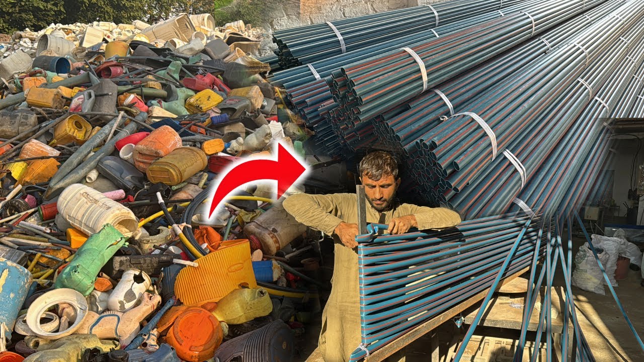 How Millions Waste Plastic Bottles Recycling into Large PVC Pipe | Recycling Plastics