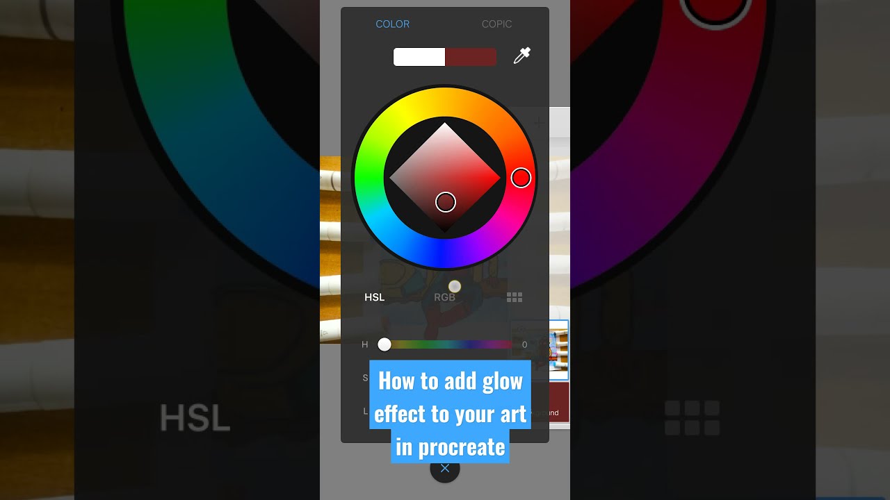 How to add glow effect to your art in procreate (tutorial) #shorts