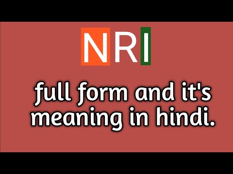 NRI full form and it's meaning in hindi.