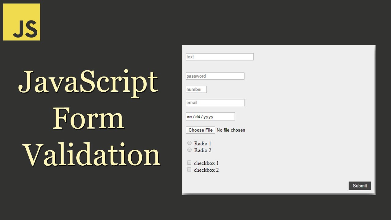 Client Side JavaScript Form Validation