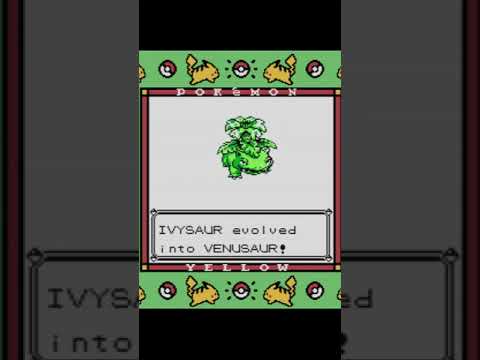 Evolution Of Bulbasaur In Gen 1 - Pokemon Yellow #shorts