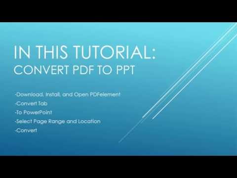 How to Convert PDF to PPT