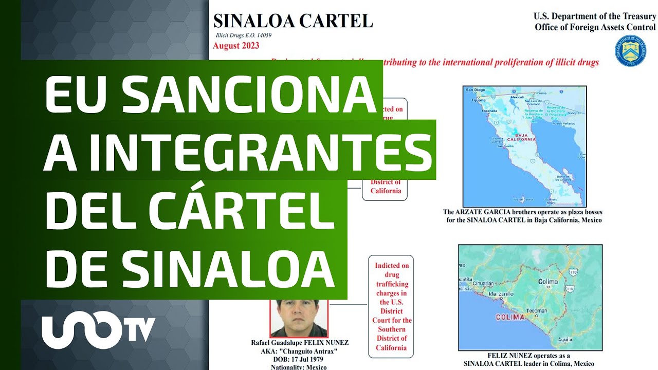 EU sanciona a narcotraficantes del Cártel de Sinaloa