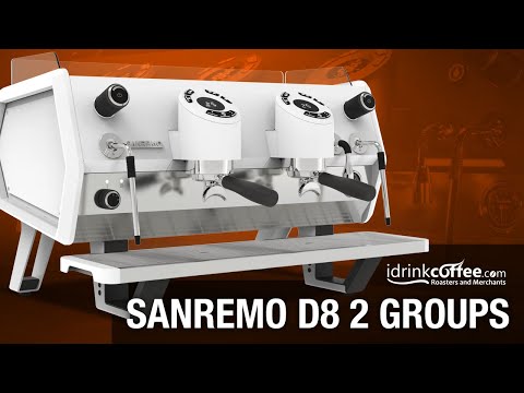 Sanremo D8 2 Groups Tall Espresso Machine - White/Black | iDrinkCoffee ...