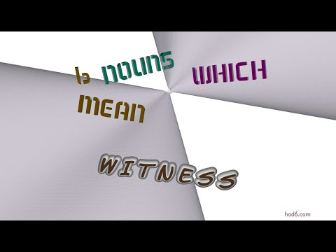 witness - 6 nouns having the meaning of witness (sentence examples)