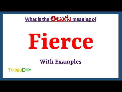 Fierce Meaning in Telugu | Fierce in Telugu | Fierce in Telugu Dictionary |