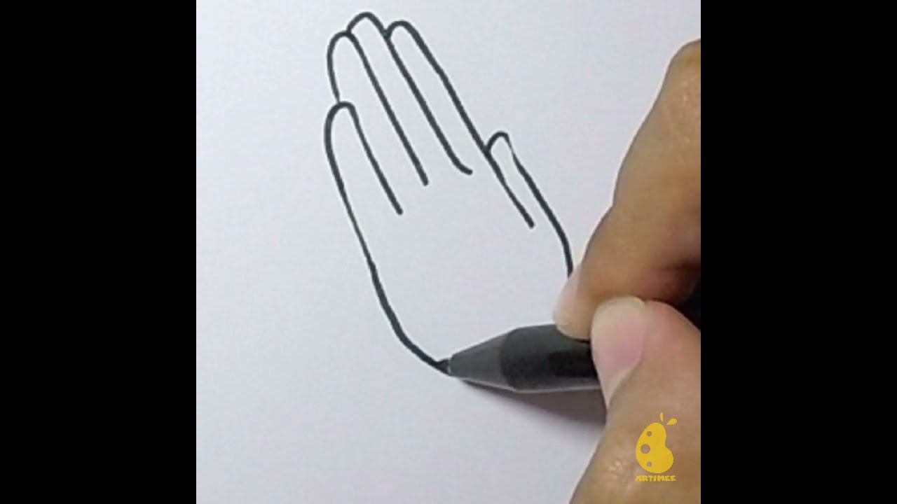 How to Draw Hand Praying #Shorts