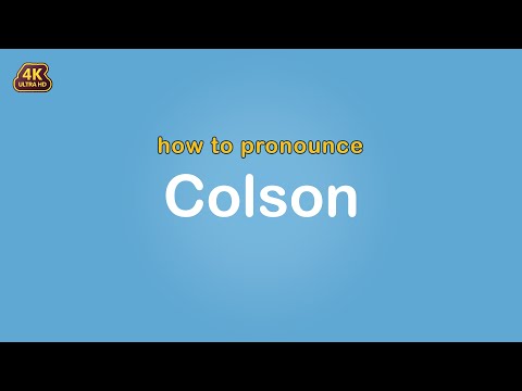 how to pronounce Colson 【Name】