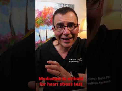 Medicines to withhold before heart stress test